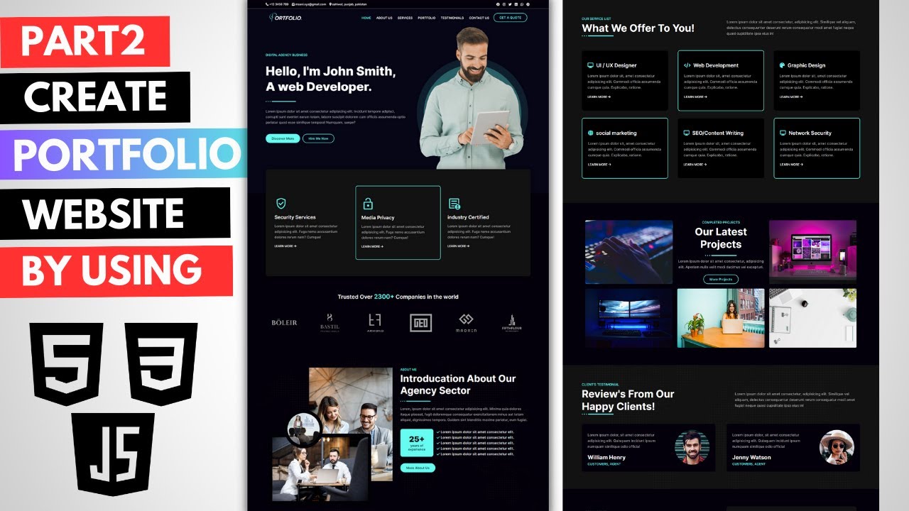 How To Create A Personal Portfolio Website By Using Html Css
