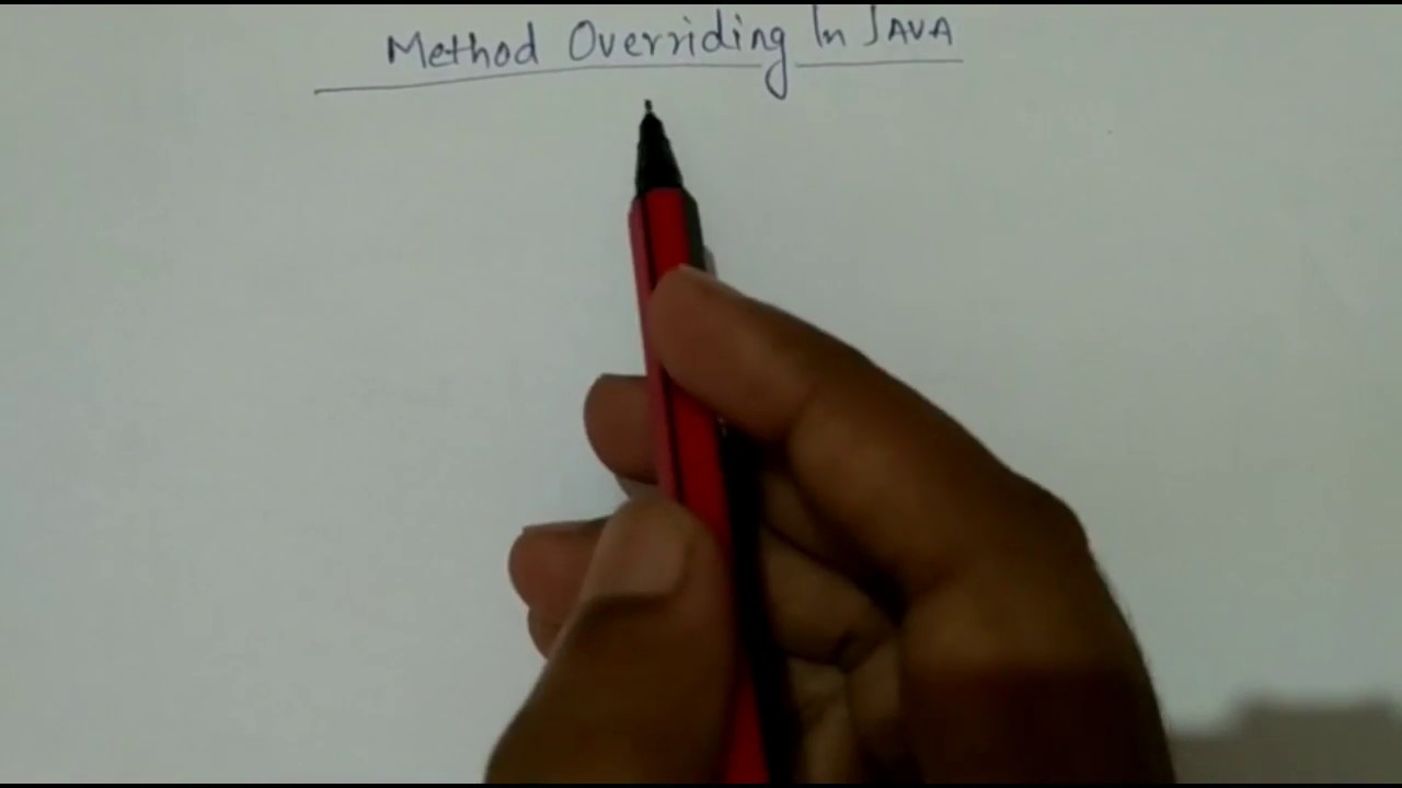 1 Method Overriding In Java With Example Hindi Java Tutorial Youtube