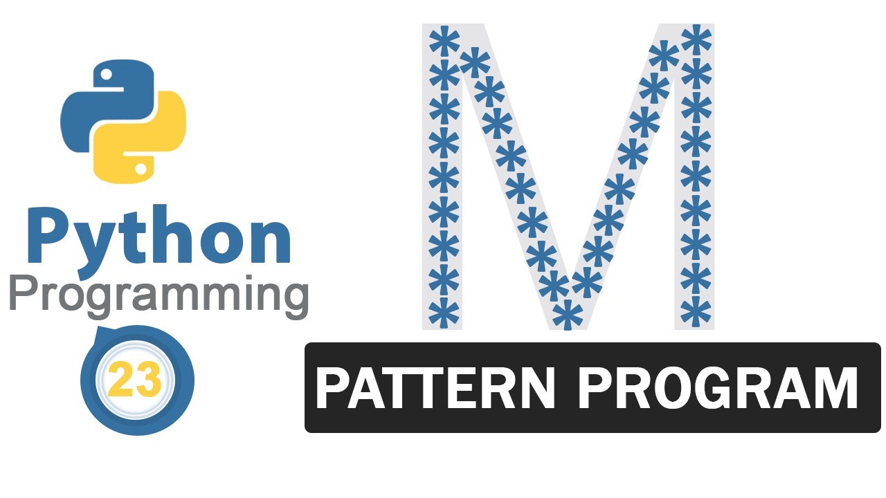 Python Pattern Programs Printing Stars In M Shape Youtube