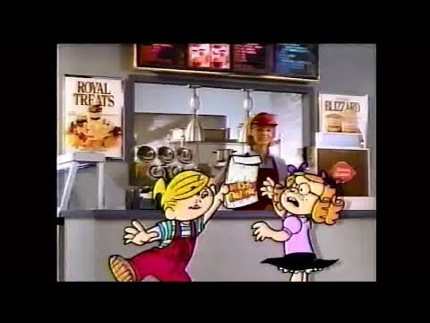 Dairy Queen Dq Kid S Pick Nic Meal Commercial W Dennis The Menace 1994