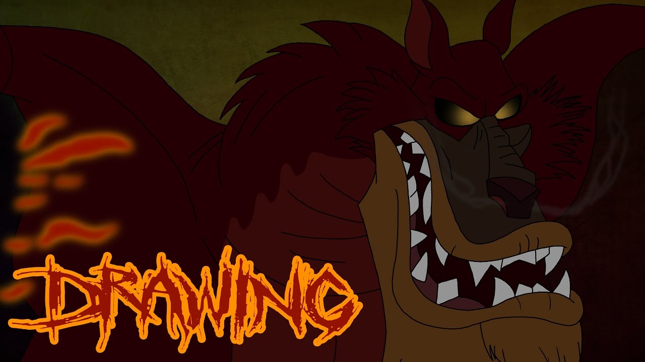 Speed Drawing The Hellhound Youtube
