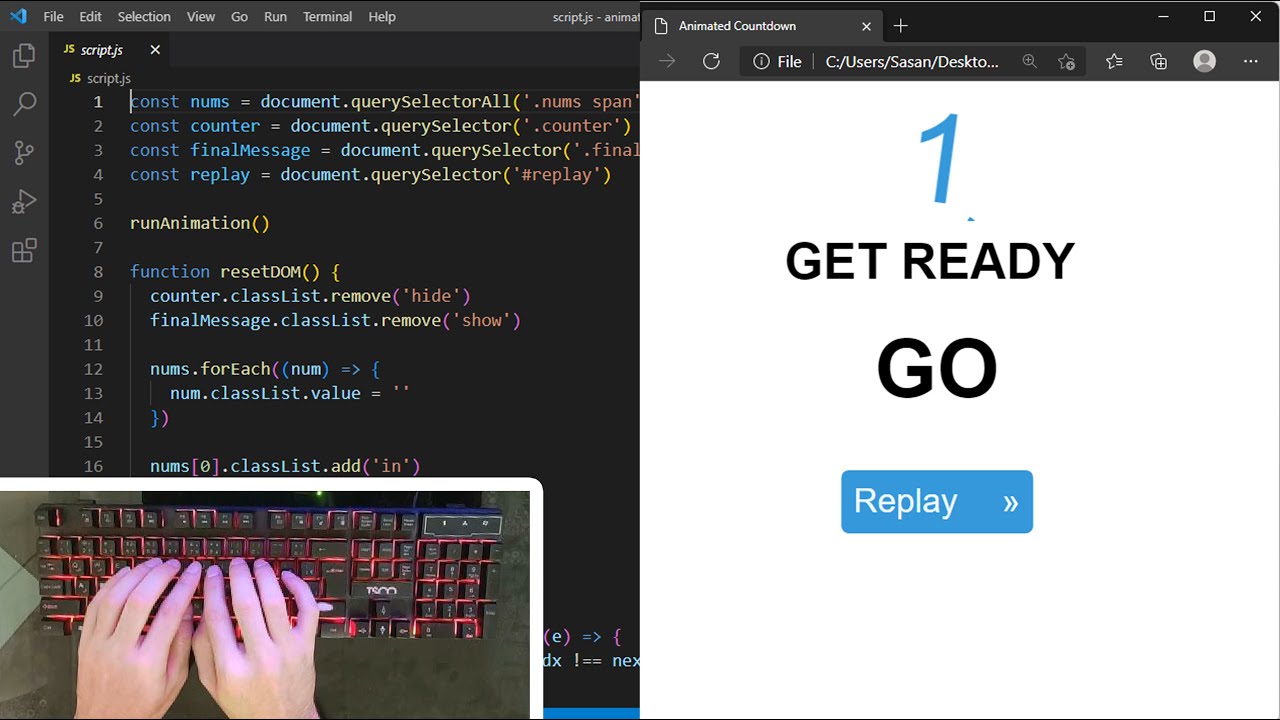 Asmr Programming Animated Countdown Using Html Css And Javascript