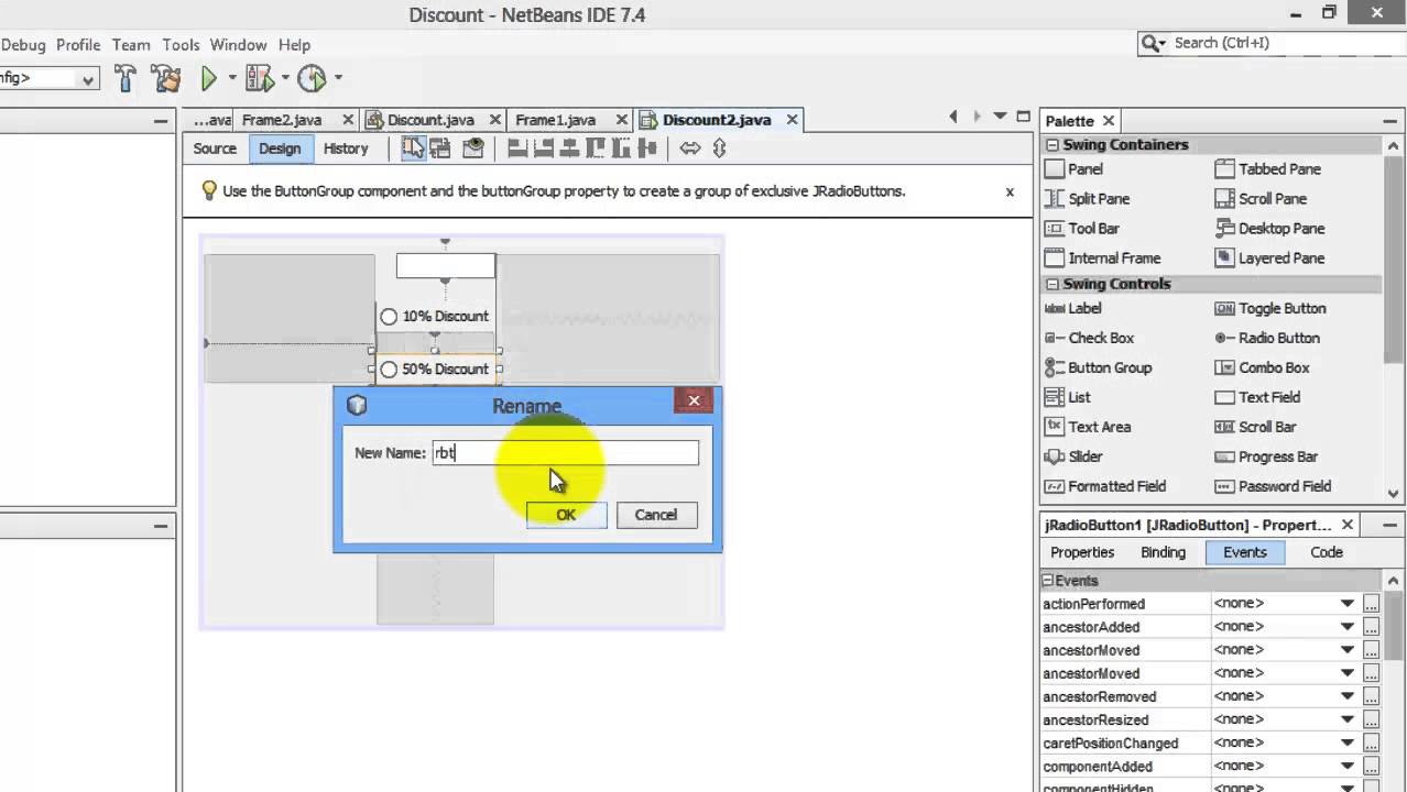 Java Jframe Tutorial 1