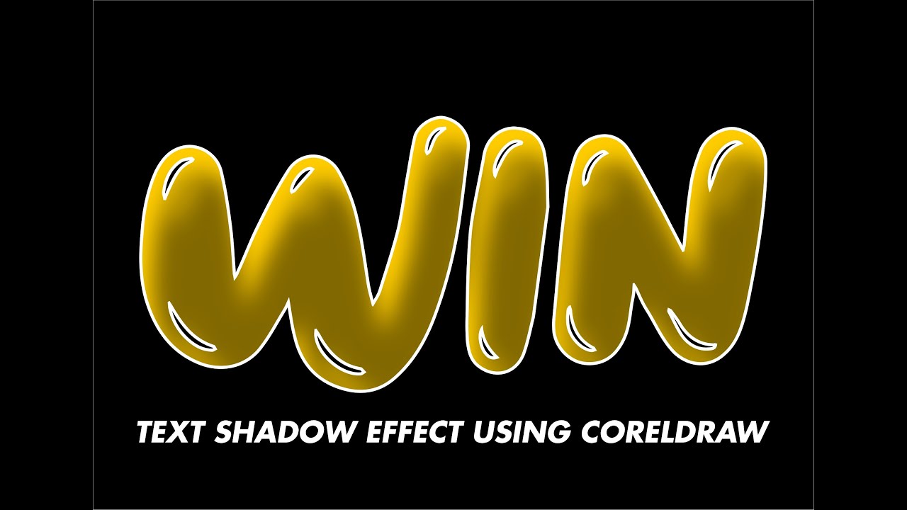 Text Shadow Effect Using Coreldraw Youtube