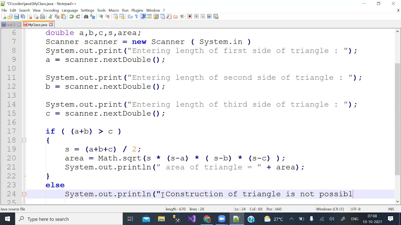 Java Programming Tutorial 2 Static Method Class Constructor Youtube