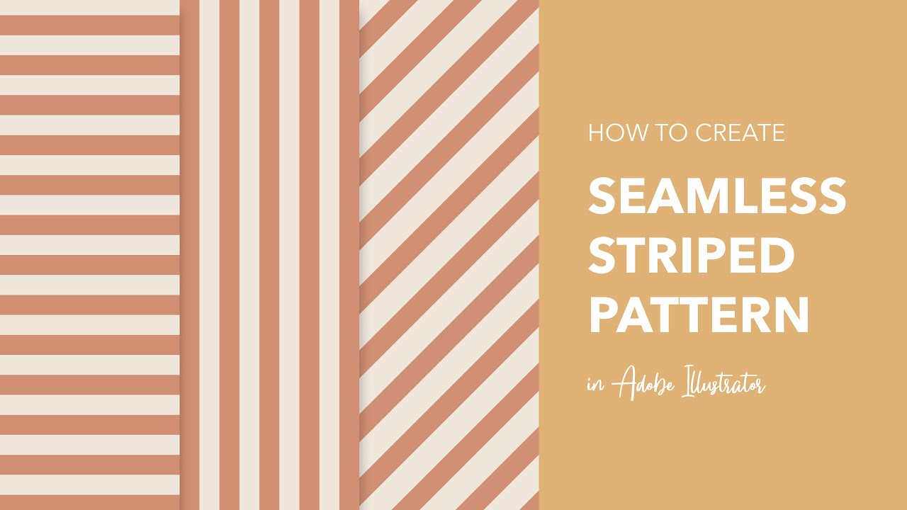 How To Create A Seamless Striped Pattern In Adobe Illustrator Youtube