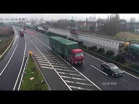 Reckless Driver Missed Exit Causes Two Semi Trucks To Crash