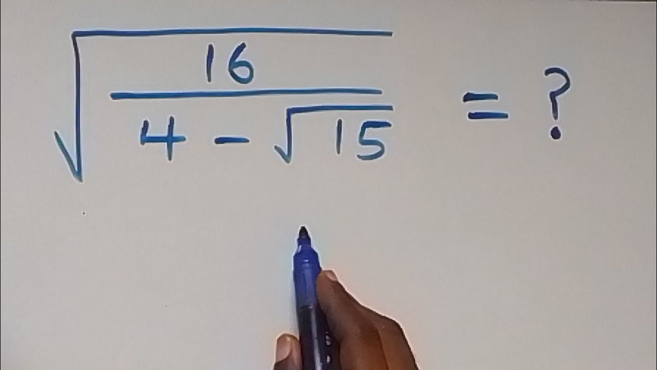 Nice Square Root Simplification Math Olympiad Youtube