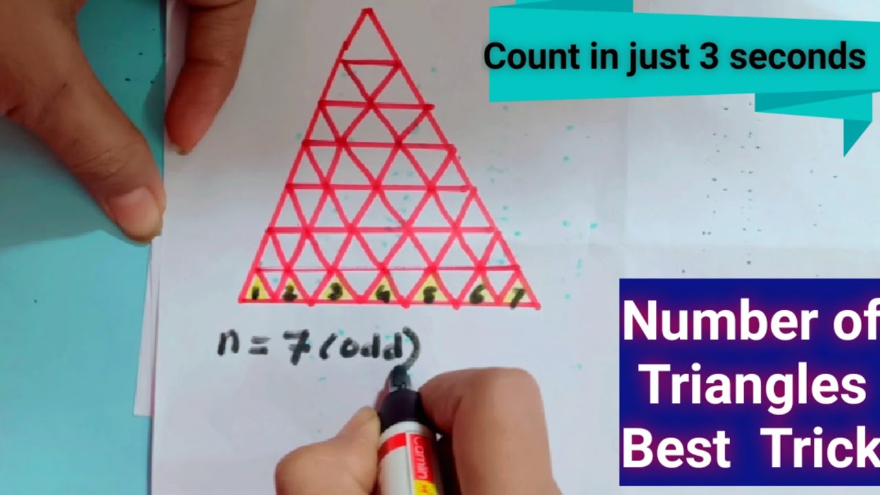 Counting Triangles Best Trick Number Of Triangles In 3 Seconds For