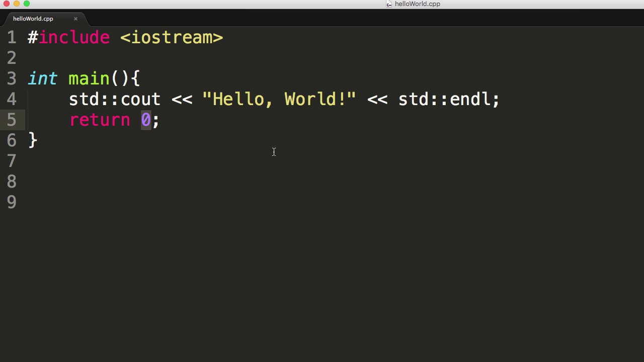 A First C Program Hello World Youtube
