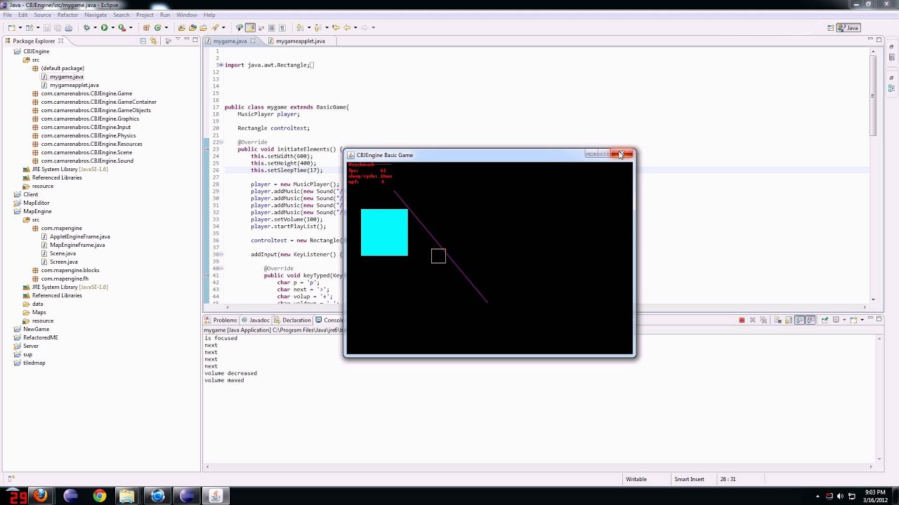 Java Game Engine Early Build Demo Youtube