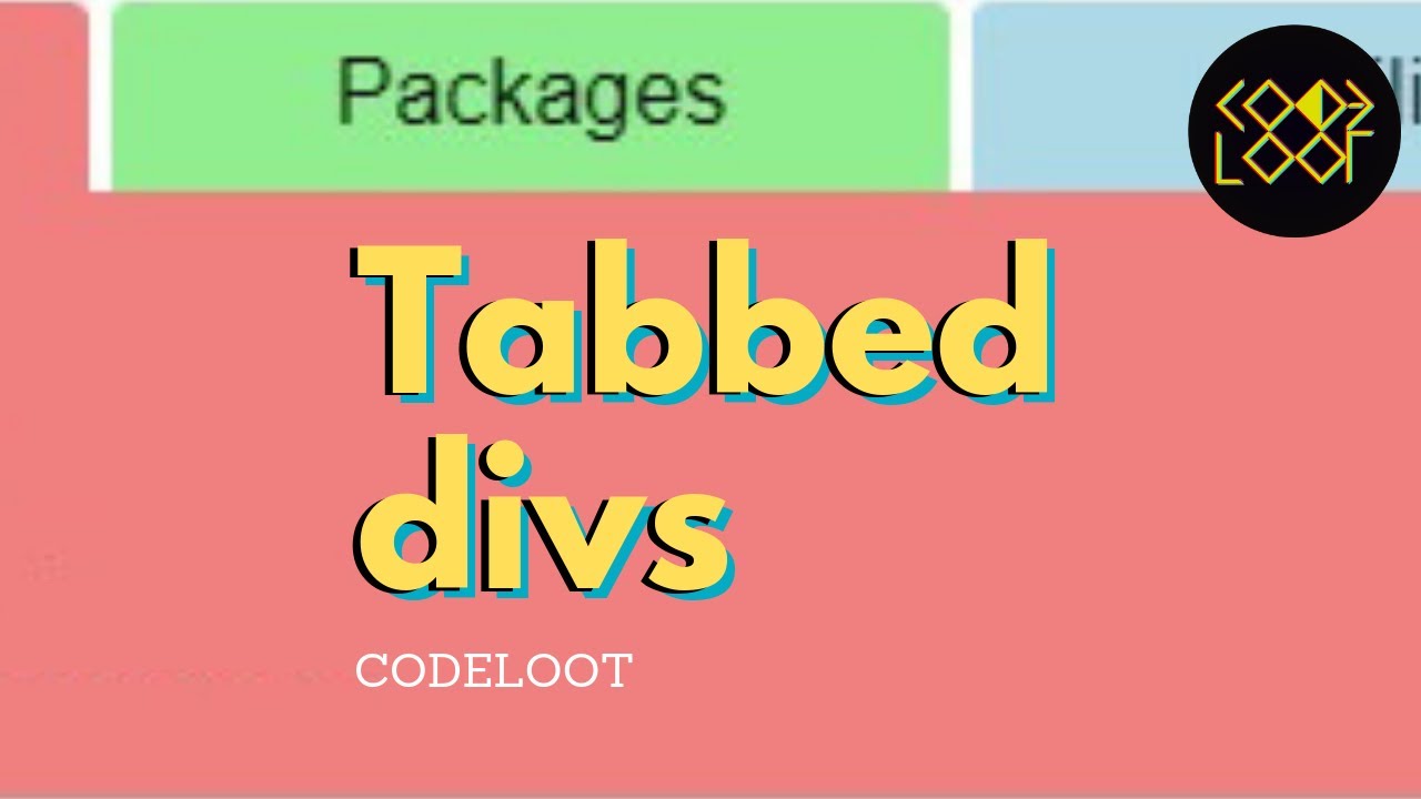How To Create A Tabbed Interface Youtube