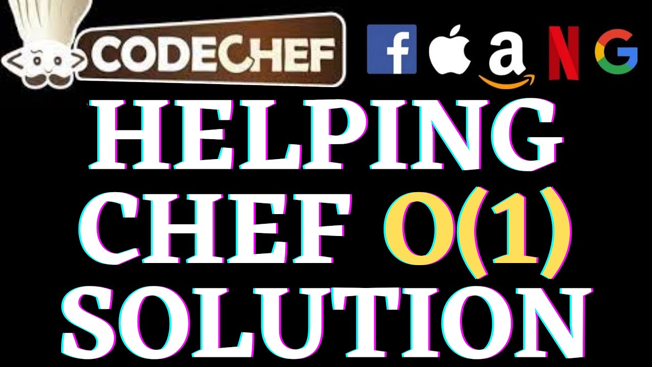 Helping Chef Codechef Beginners Problems Python Youtube