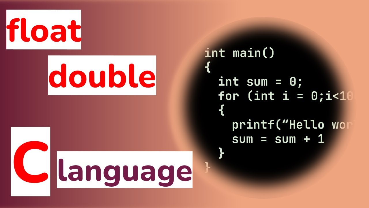 C Programming Float Double Data Types Youtube