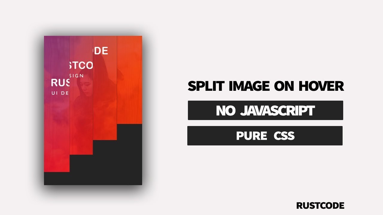 Split Image On Hover Html Css Youtube
