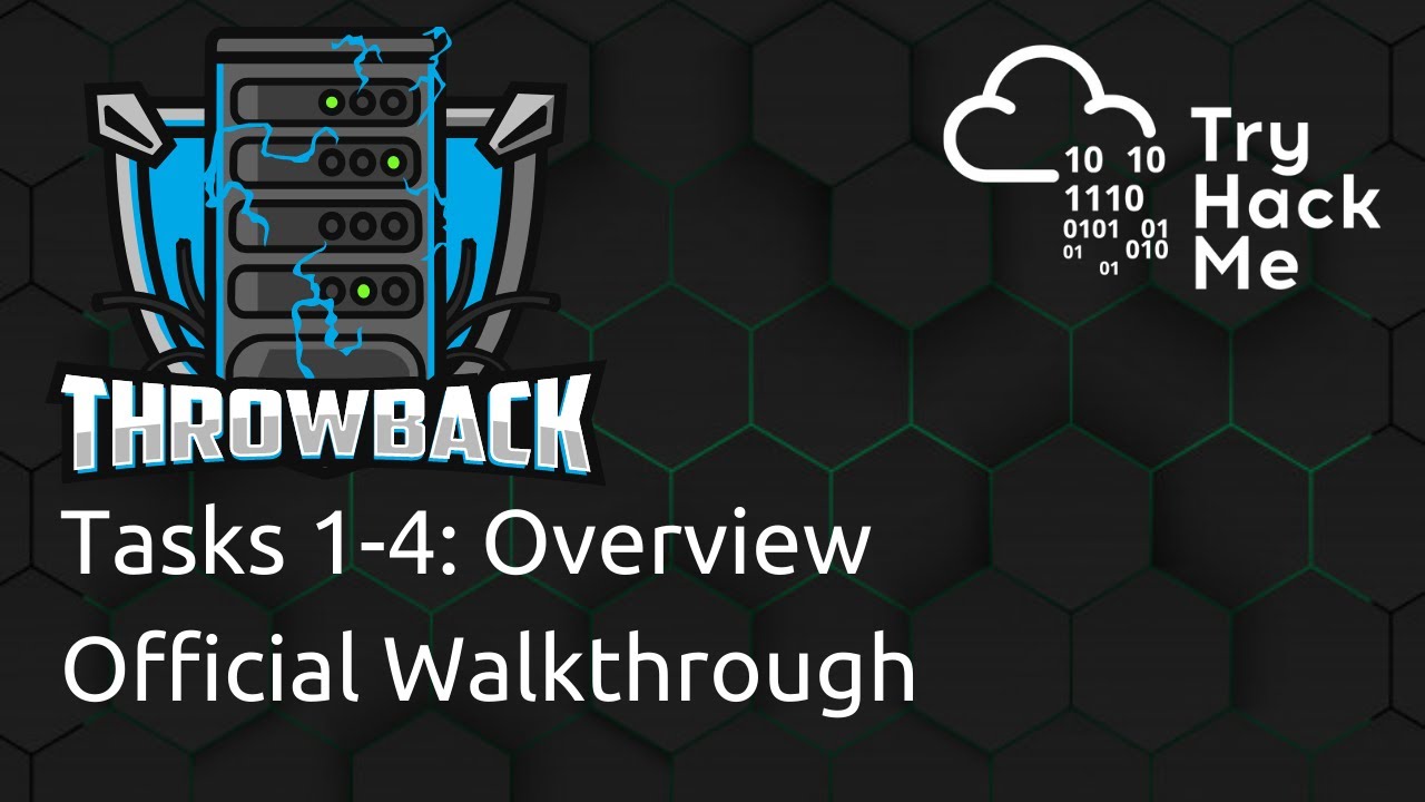 Tryhackme Throwback Official Walkthrough Tasks 1 4 Overview Youtube