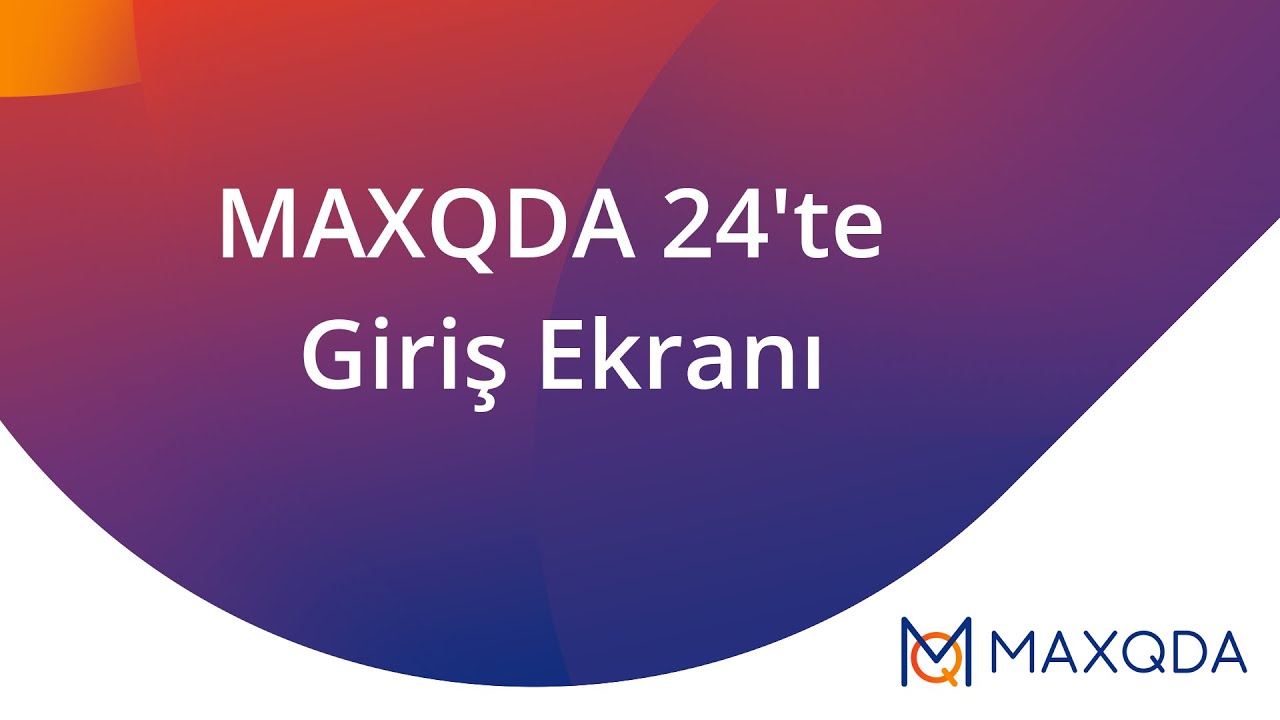 Maxqda 24 Te Giriеџ Ekranд Youtube