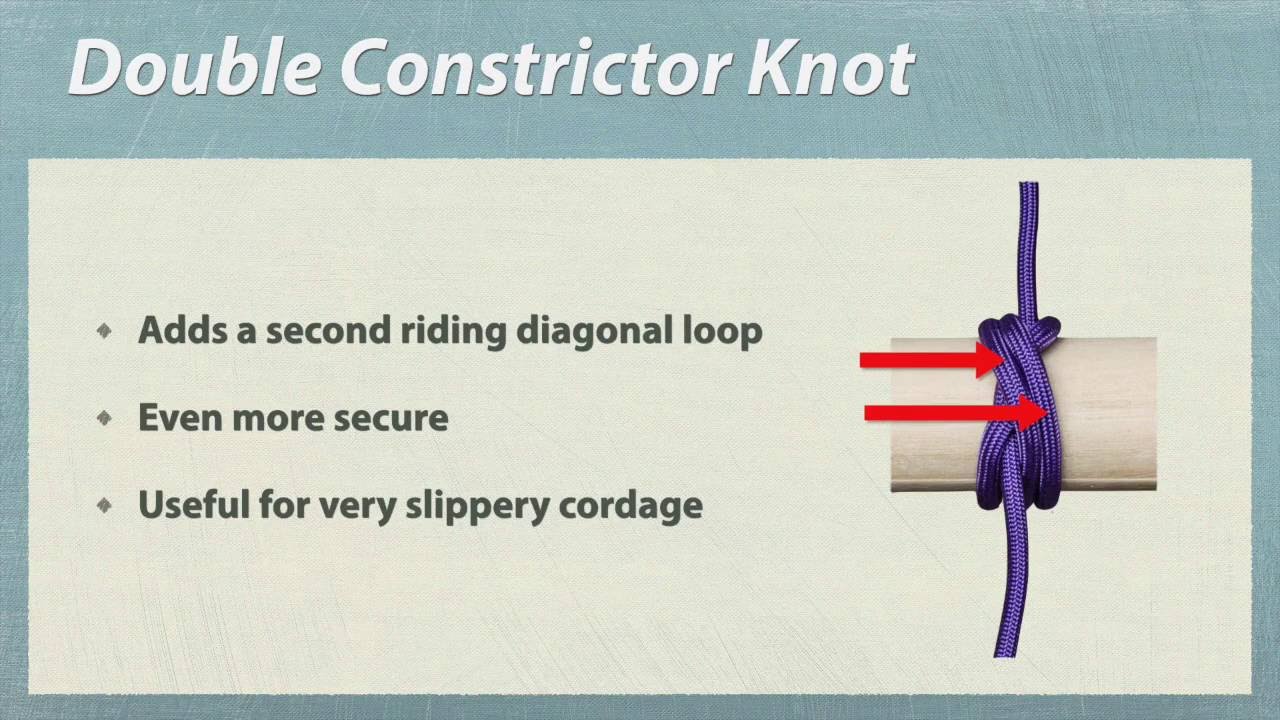 Double Constrictor Knot Youtube