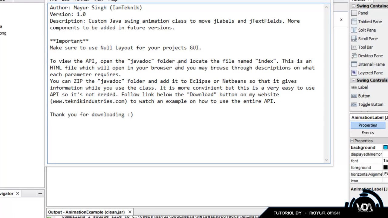 Netbeans Custom Feature Tutorial Create Animations In Java And Netbeans