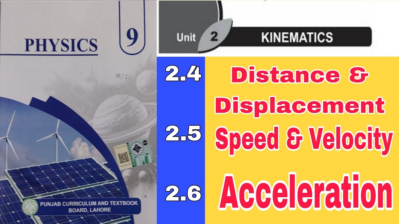 9th Class Physics Chapter 2 Kinematics Distance Displacement