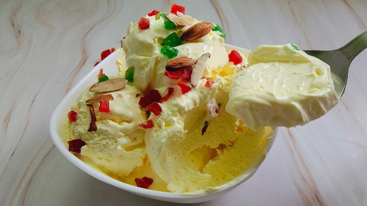 Homemade Custard Ice Cream Recipe Creamy And Delicious Dessert Youtube