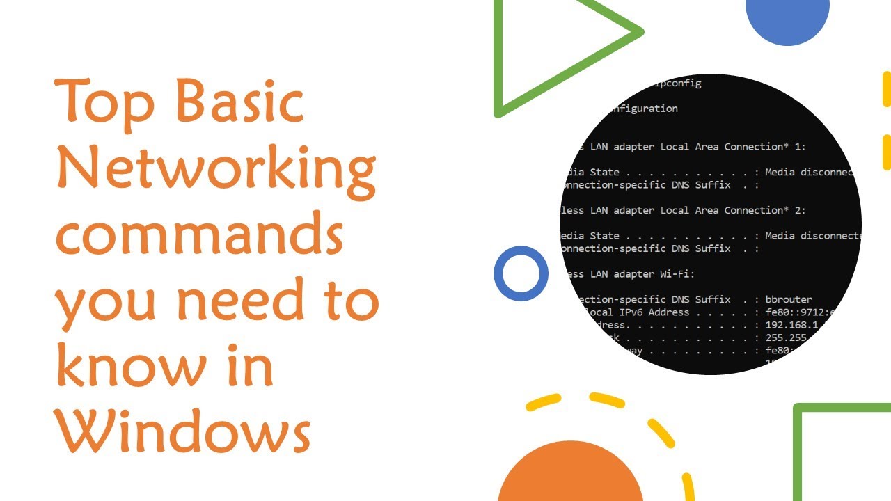 02 Basic Network Command Networking Command Youtube