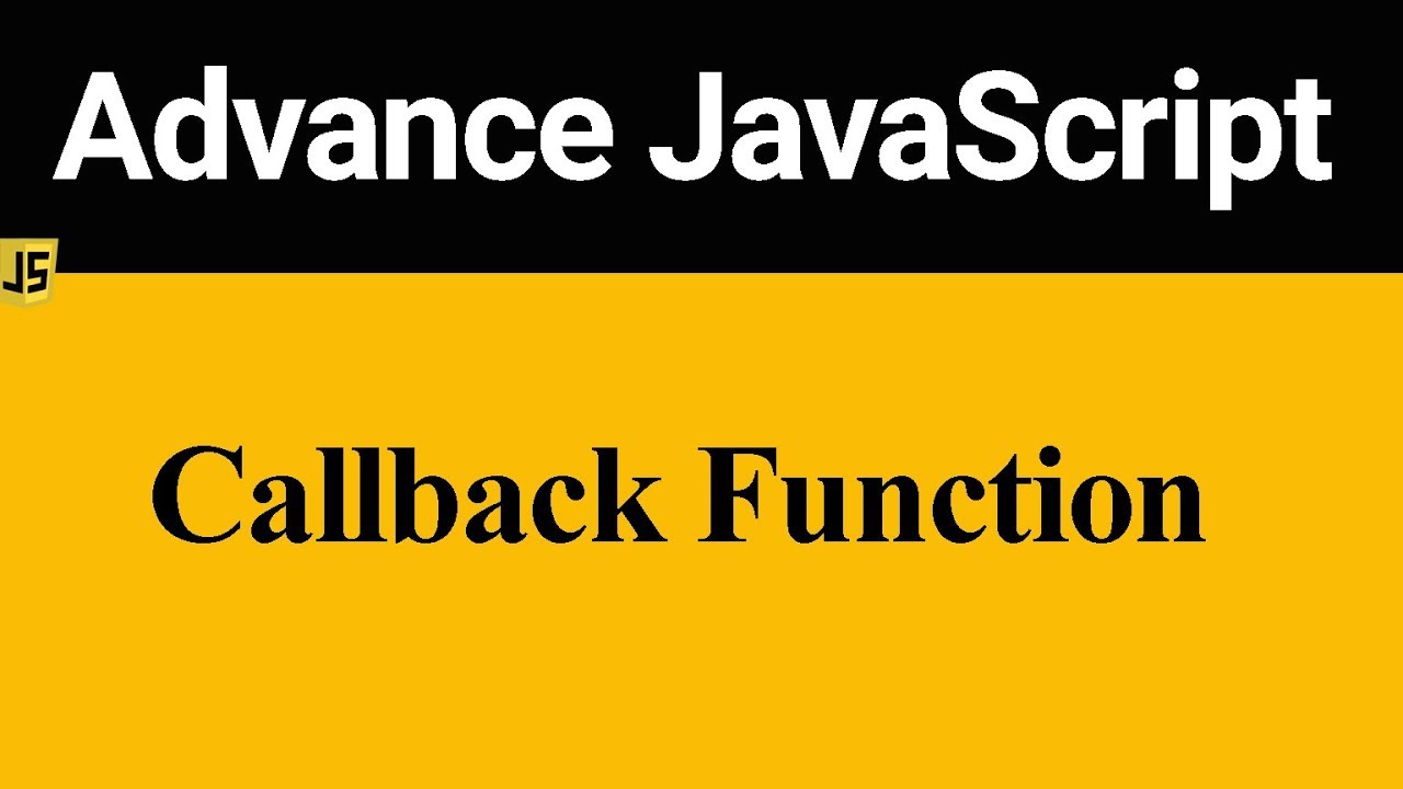 Callback Function In Javascript Hindi Youtube