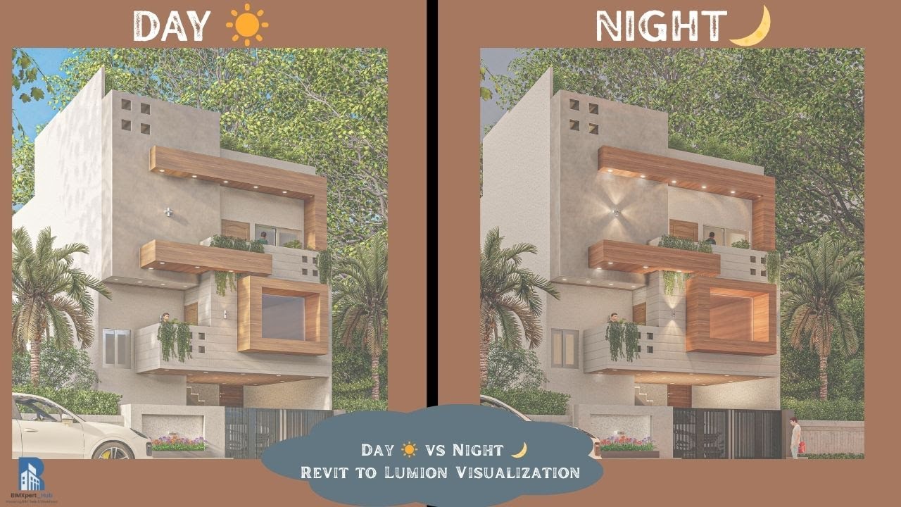 Modern House Day To Night Walkthrough Revit To Lumion Rendering
