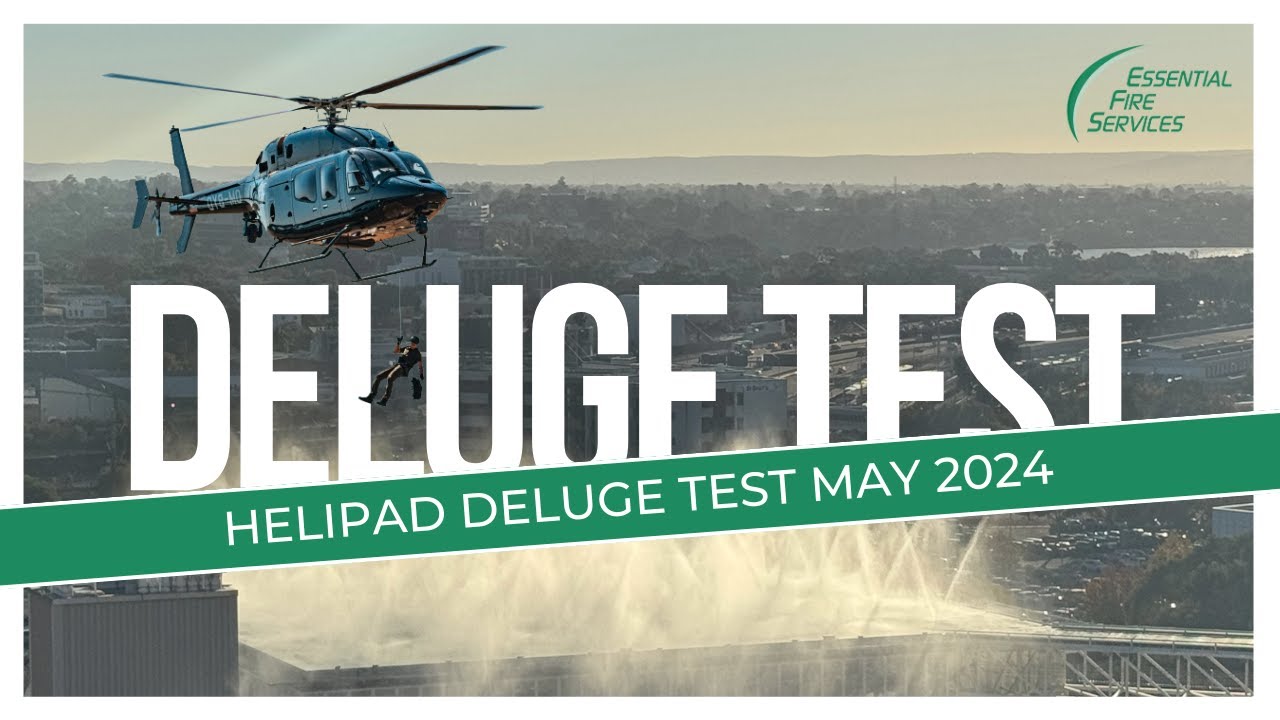 Successful Dry Helipad Deluge System Test In Perth Youtube