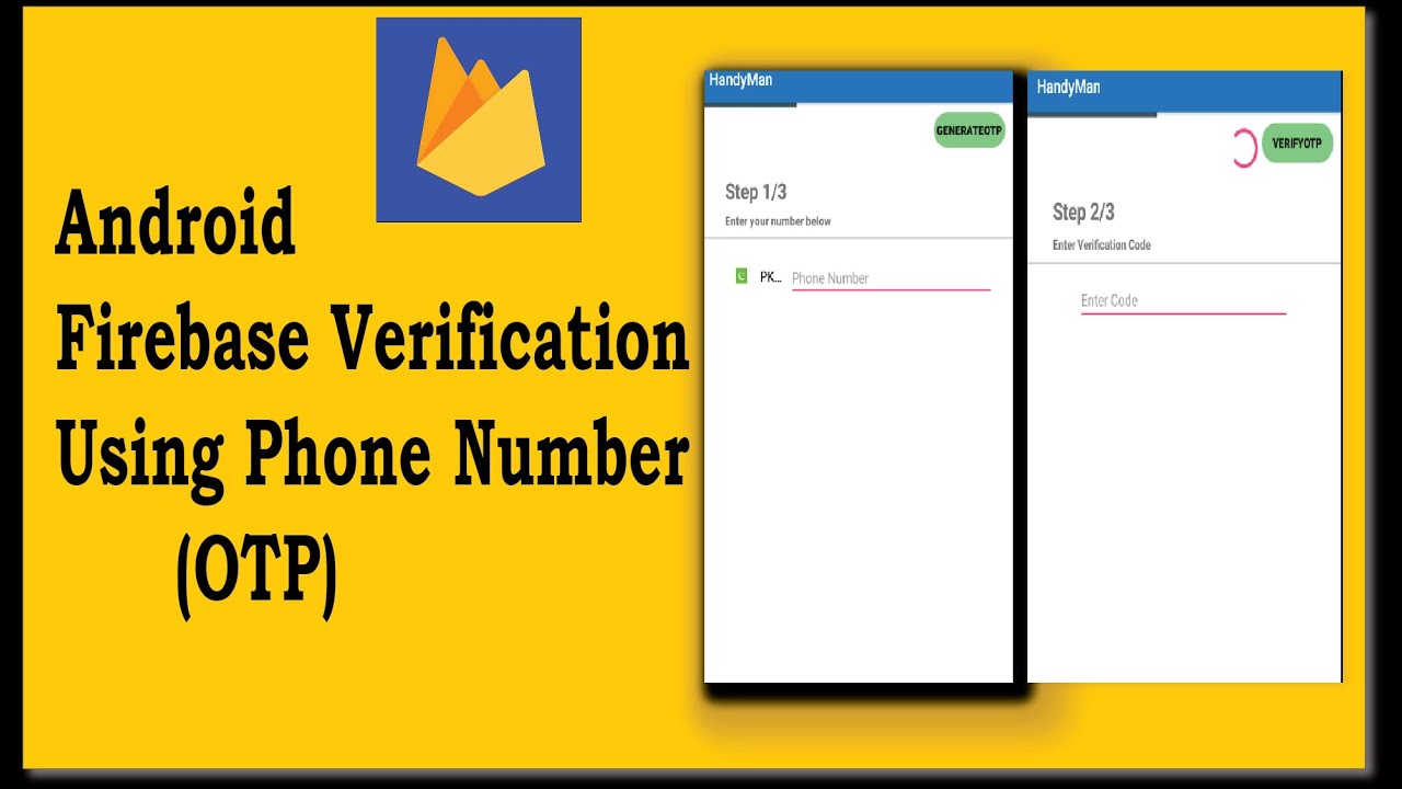 Firebase Phone Authentication Android Tutorial Android Studio Phone