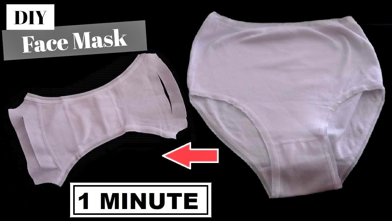 1 Minute Diy Face Mask From Underwear No Sew 3 Different Styles