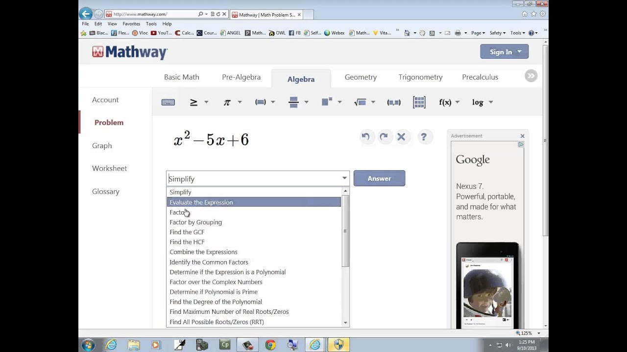 Mathway Explanation Youtube