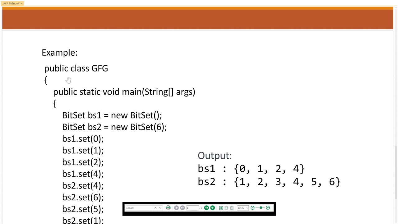 Java Utility Class Bitset Youtube