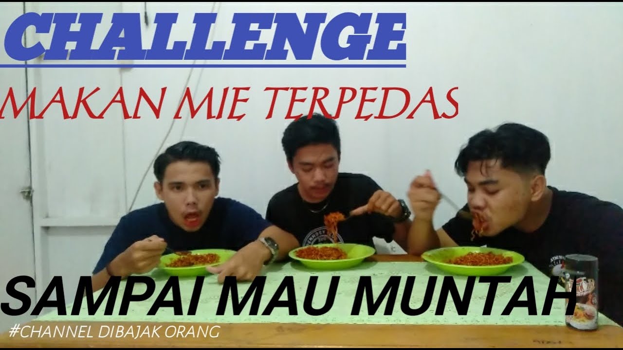Makan Mie Terpedas Challenge Youtube
