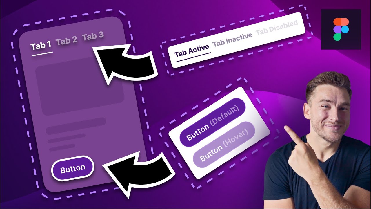 Figma Interactive Components For Beginners 2022 Tutorial Youtube