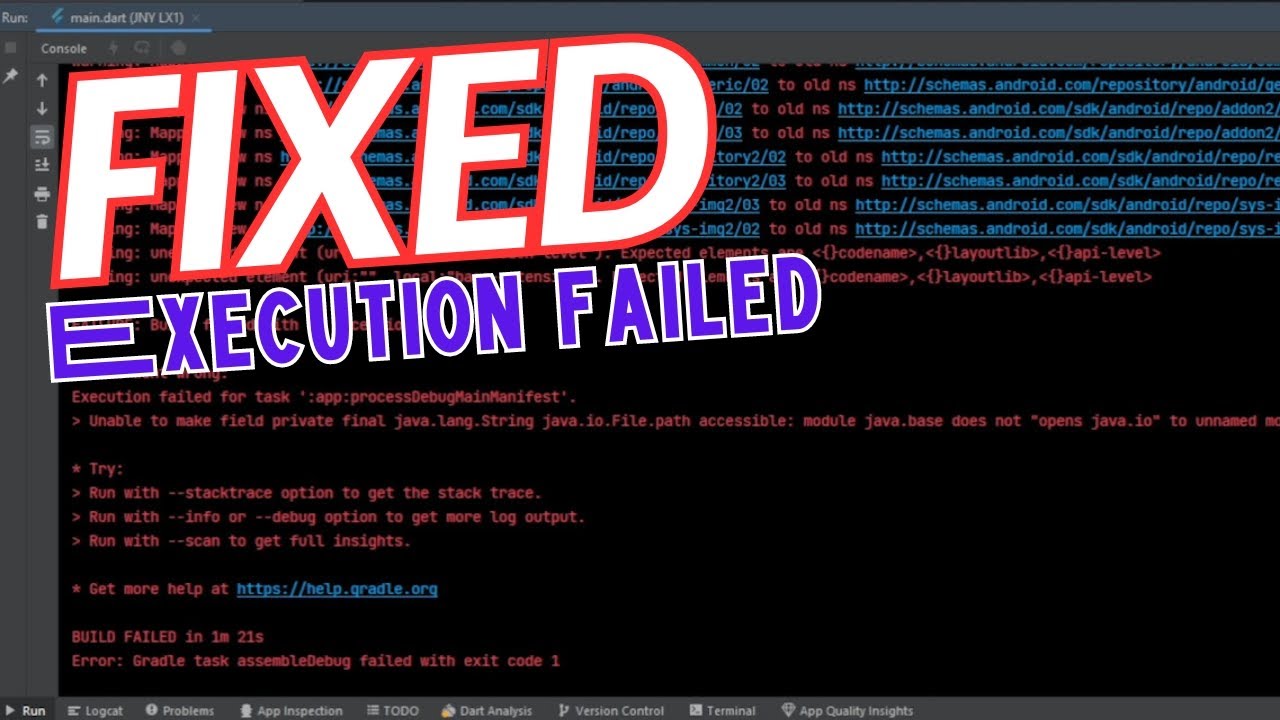 How To Fix Execution Failed For Task App Processdebugmainmanifest
