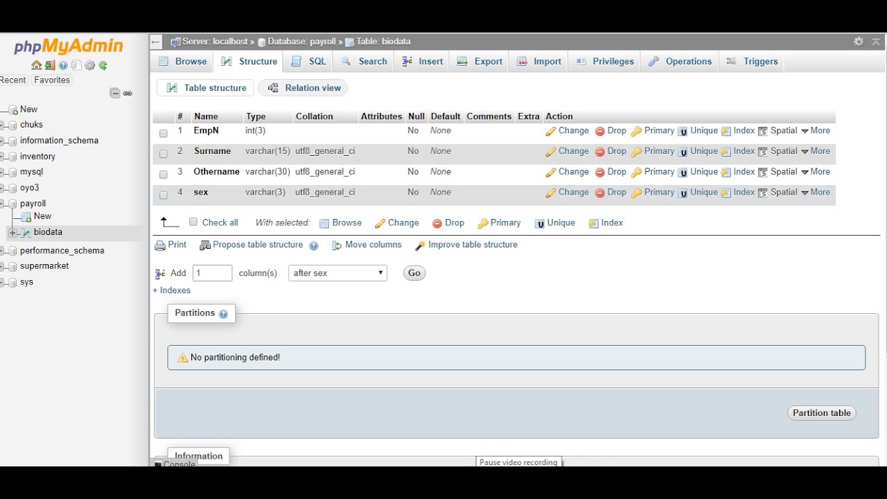 Create Mysql Database Table And Insert Data Using Php Functions Youtube