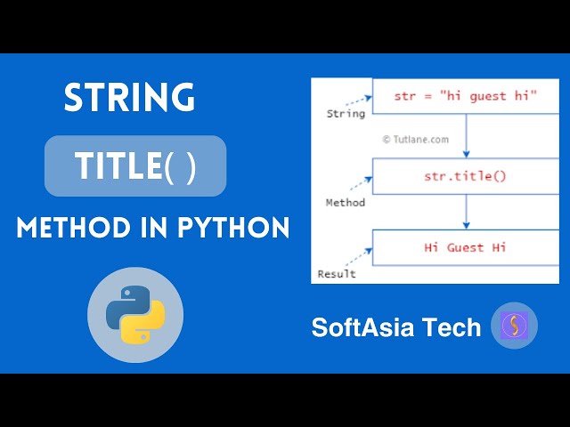 Python String Title Method Tutlane