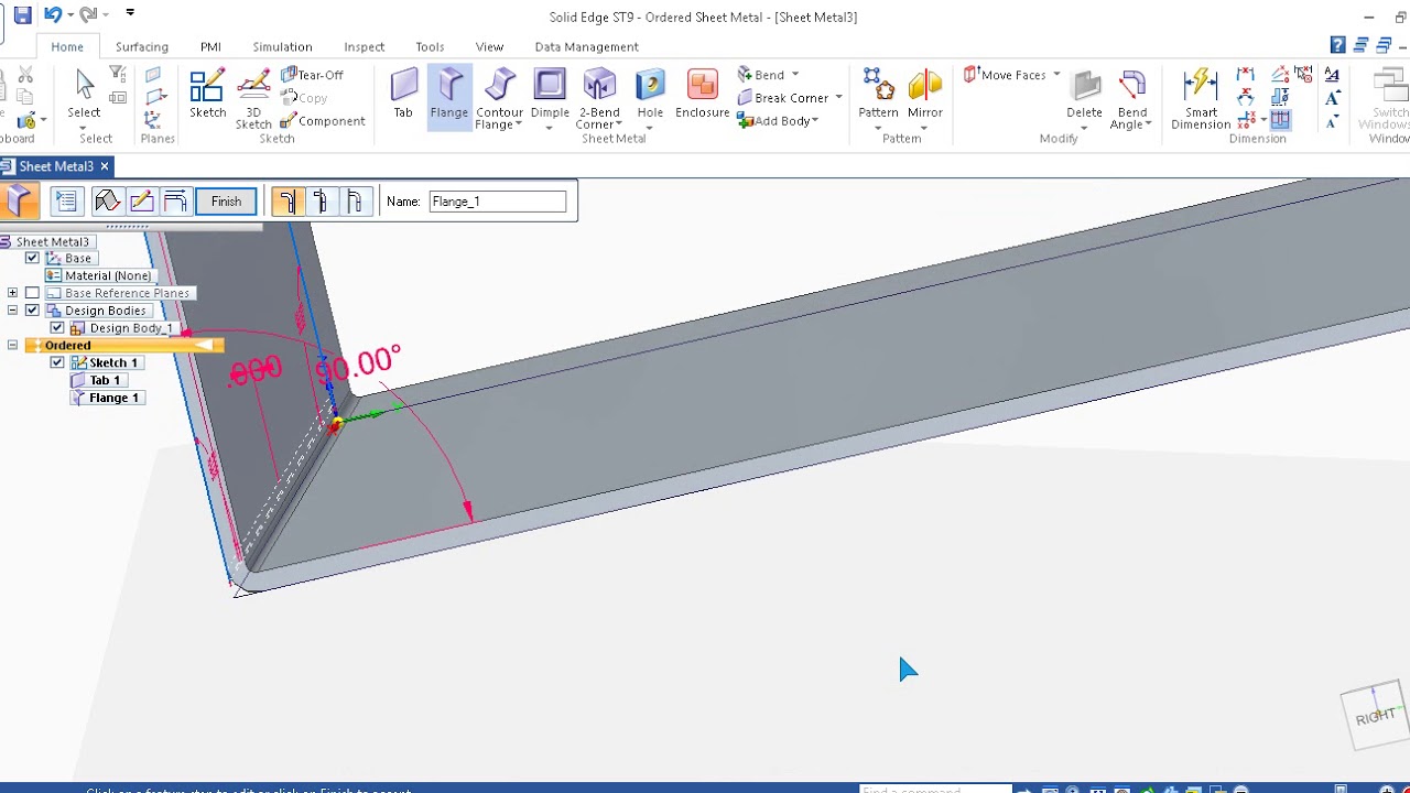 Solid Edge Sheet Metal Flat View At Patrick Lakes Blog