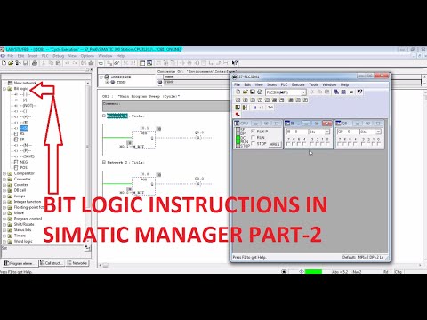 Bit Logic Instructions In Simatic Manager 5 6 Youtube