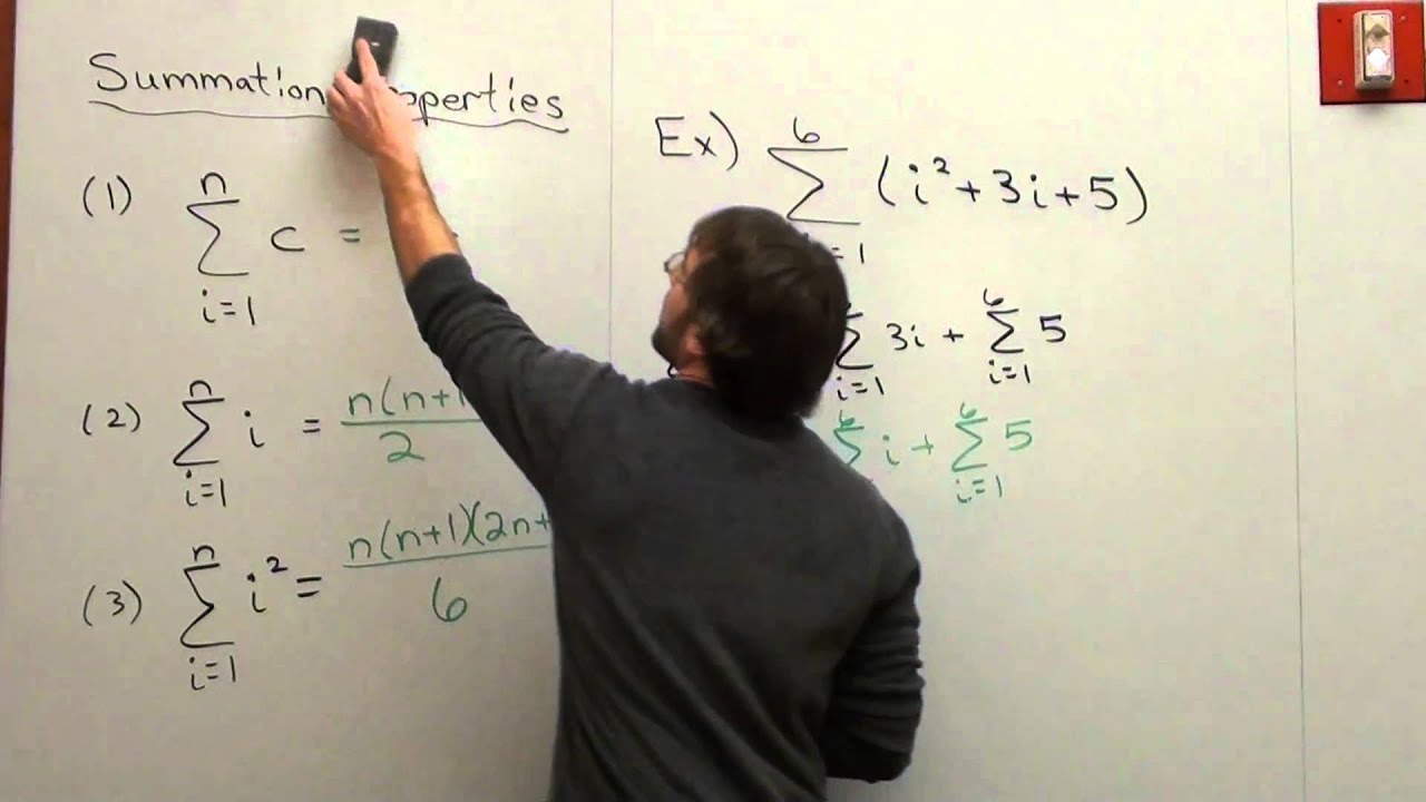 Free Math Lessons Summation Formulas Youtube