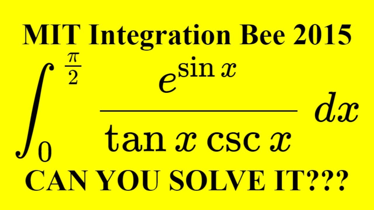 Mit Integration Bee 2015 5 Youtube