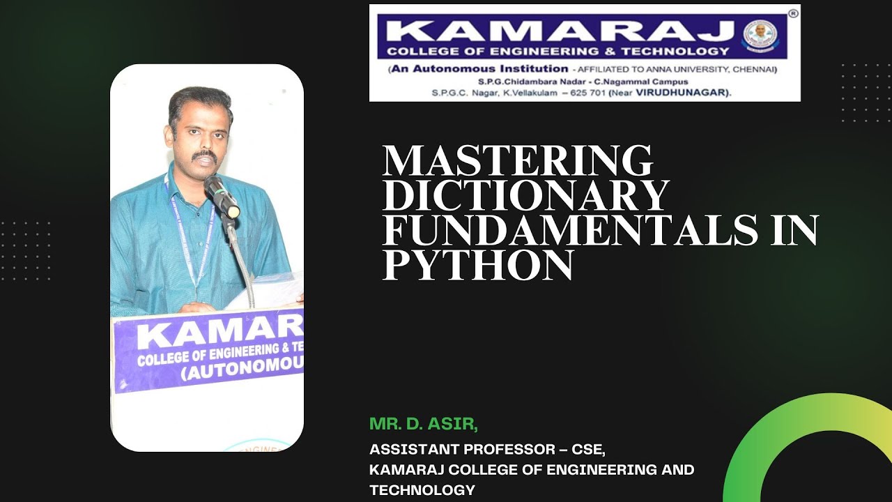 Dictionary Fundamentals In Python Youtube