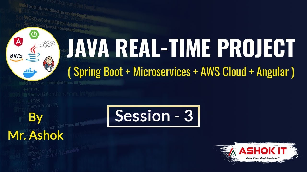 Java Realtime Project Full Stack Development Session 03 Ashok