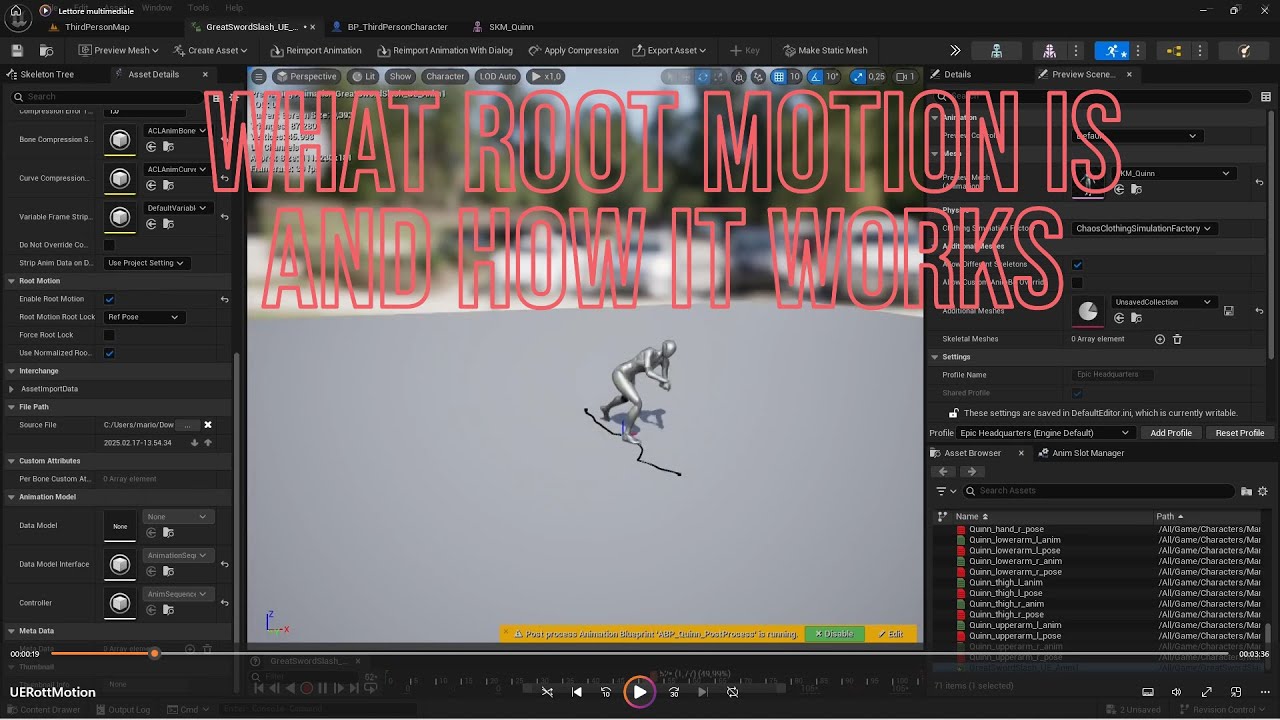 Unreal Engine What Root Motion Is And How It Works Youtube