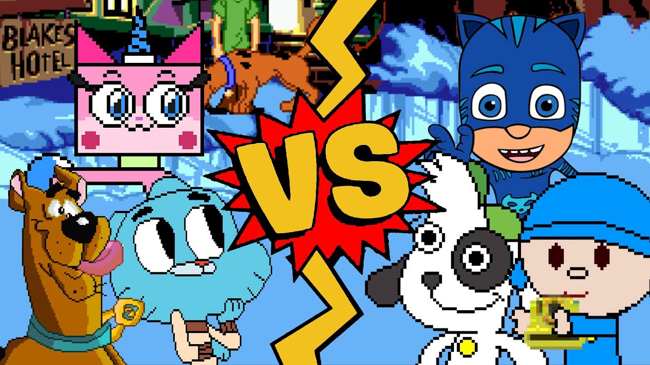 M U G E N Battles Gumball Unikitty Scooby Doo Vs Catboy Pocoyo Doki