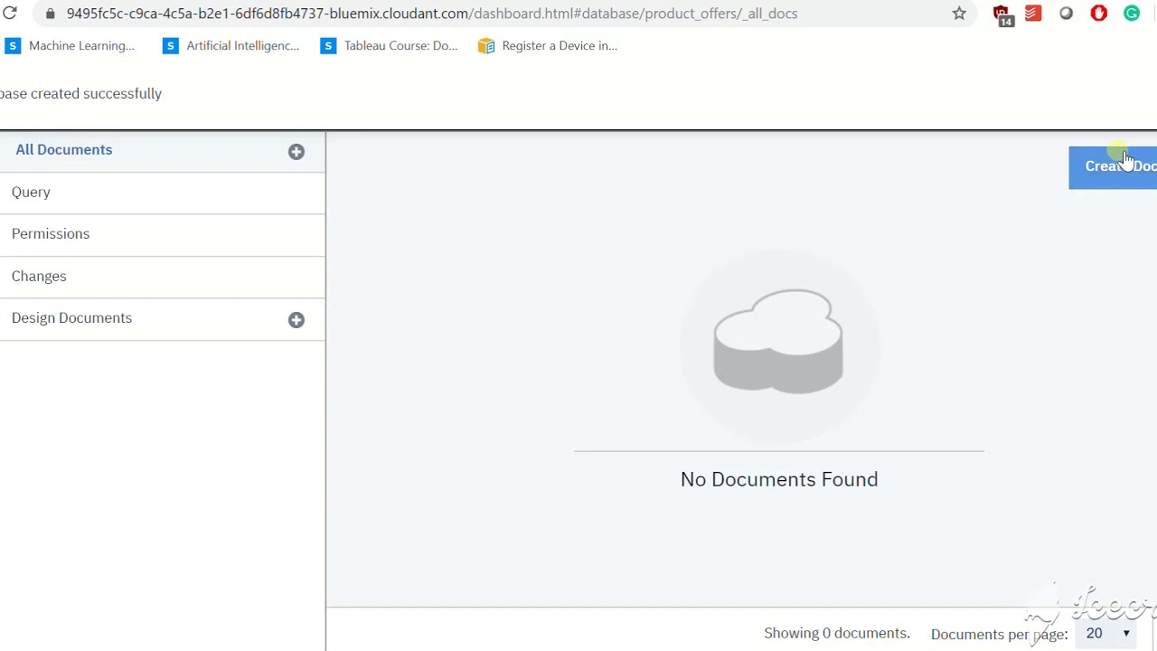 Creating The Cloudant Database Youtube