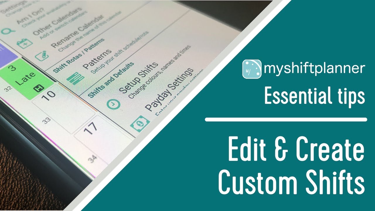 Edit Create Custom Shifts In Myshiftplanner Youtube
