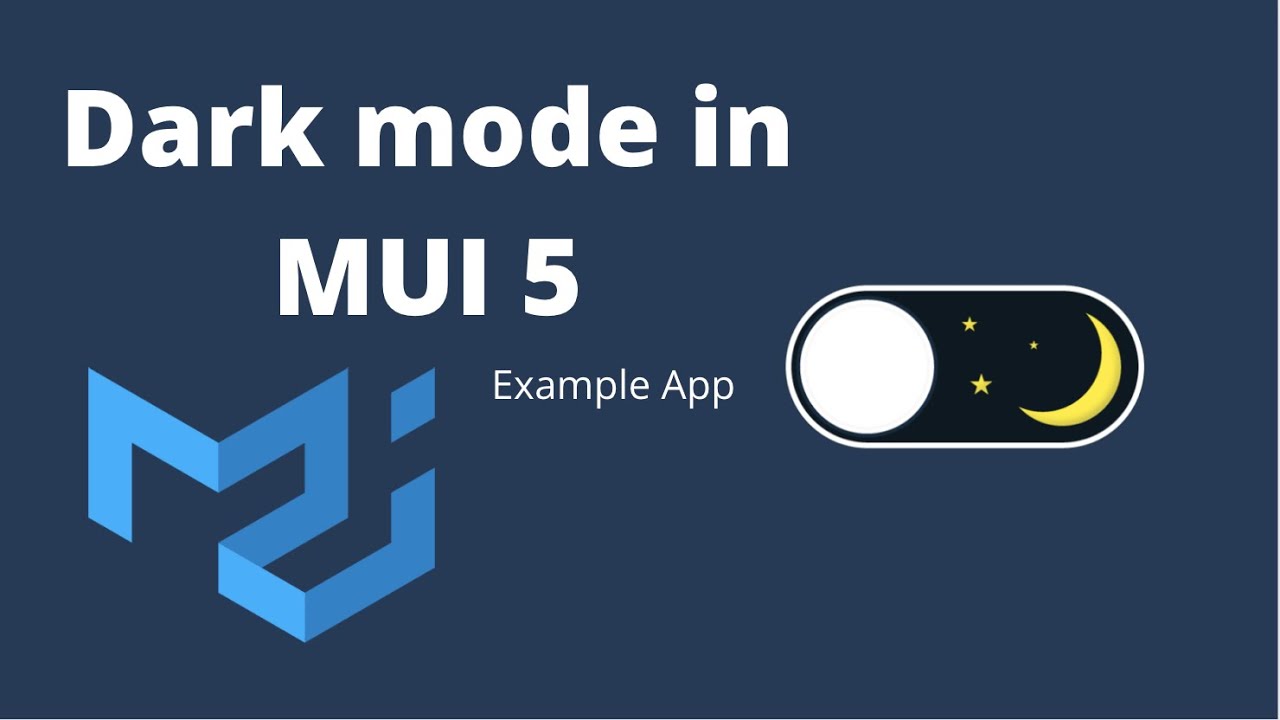 Dark Mode In Material Ui 5 Youtube