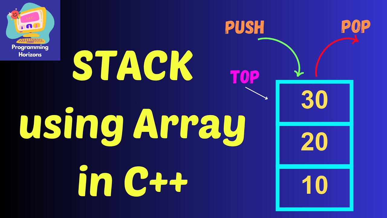 Stack Using Array In C Step By Step Implementation With Diagrams
